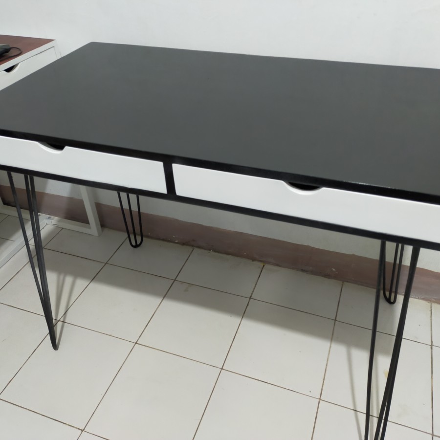 Jual meja kantor laci minimalis custom 100x50 | Renos